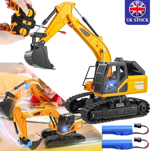 REMOTE CONTROL EXCAVATOR RC Tractor Bulldozer Crawler Truck Toy Digger ...