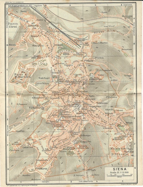 SIENA 1922 TOURING Club Map Map £12.82 - PicClick UK