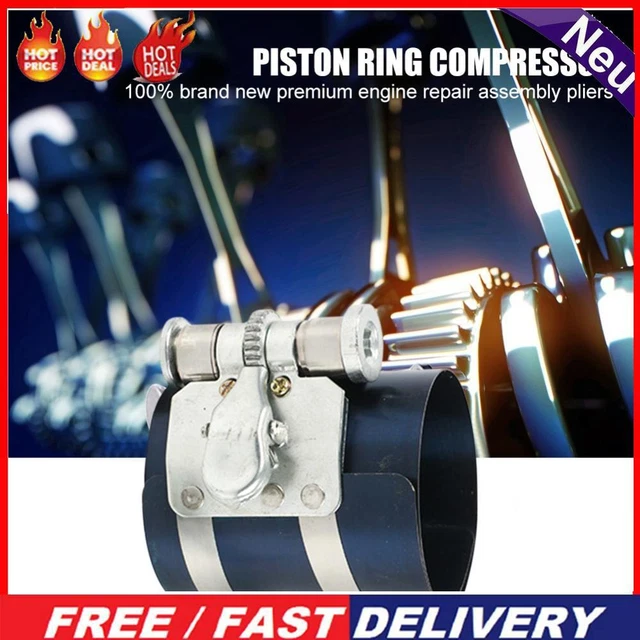 PISTON RING COMPRESSOR Removal Ratchet Type Clamp Remover with Pliers ...