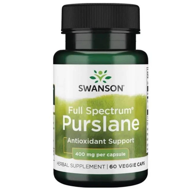 SWANSON FULL SPECTRUM Purslane (Portulaca vulgaris) 400 mg, 60 gélules ...