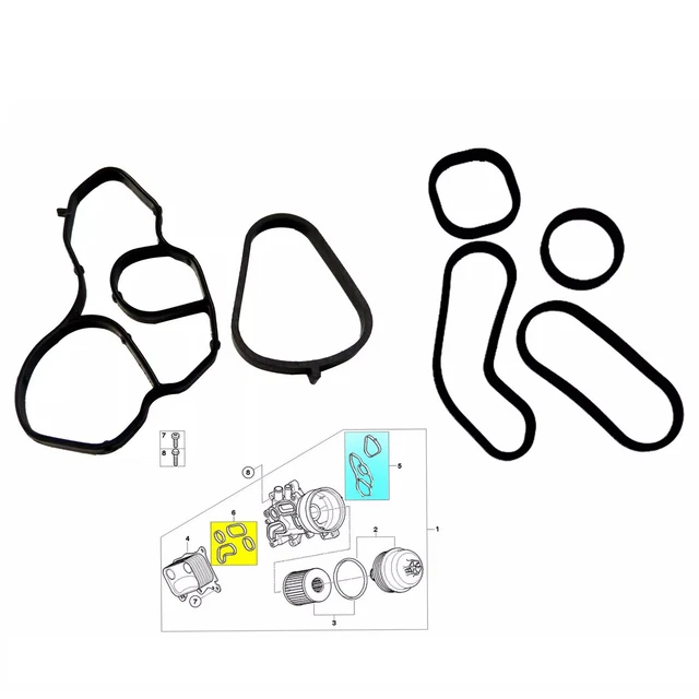 FOR 07-16 MINI Cooper 1.6L Engine Oil Cooler Filter Housing Seal ...