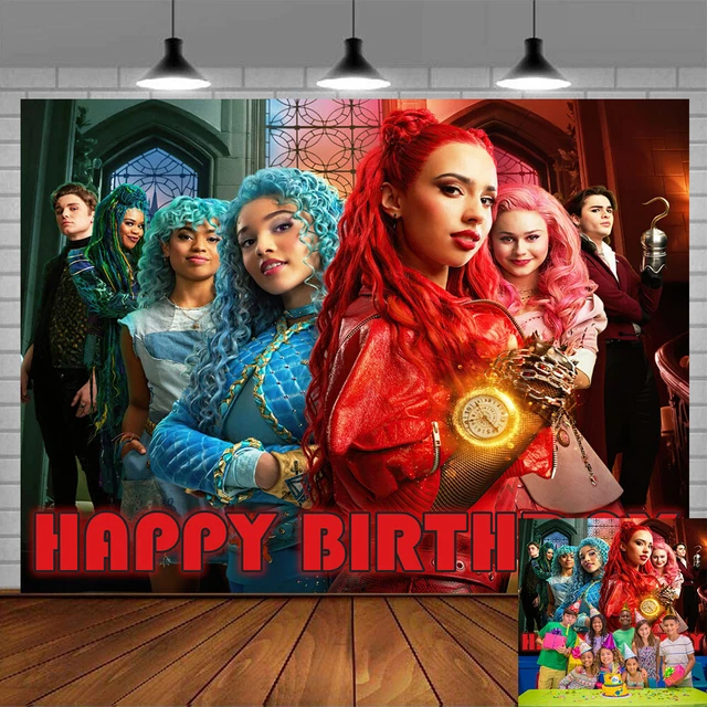 DESCENDANTS THE RISE Of Red Party Decorations Party Supplies Backdrop ...