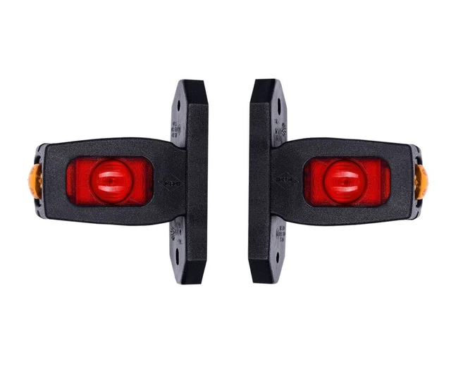 2X TRIPLE FEUX Latéraux de Signalisation LED R+L Rouge Blanc Jaune 12V ...
