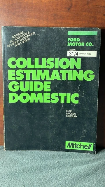 MITCHELL COLLISION ESTIMATING Guide Domestic, Older Models 1989 £7.85 ...