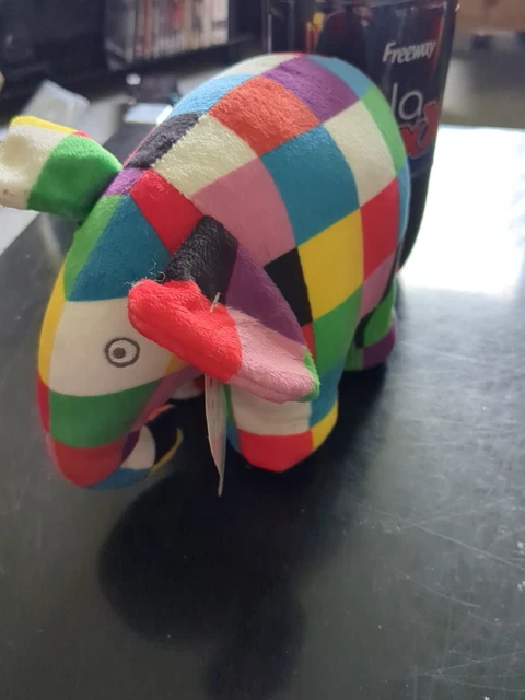 ELMER THE PATCHWORK Elephant Plush Soft Toy From Birth Rainbow Designs ...