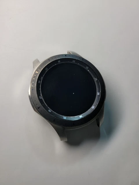 SAMSUNG SMARTWATCH 46mm SM-R800 GPS Silver/Black Faulty Battery £24.97 ...