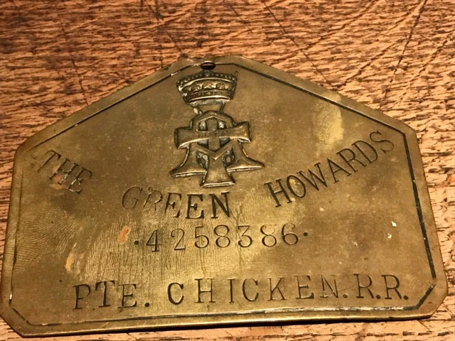 THE GREEN HOWARD’S brass name bed duty plate named £40.00 - PicClick UK
