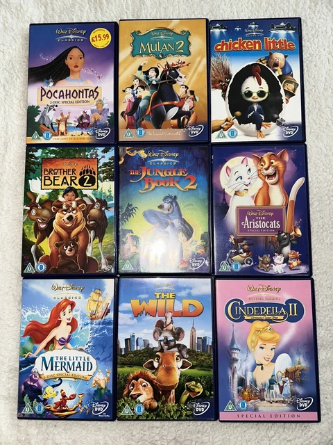 KIDS WALT DISNEY Classics DVD bundle X 9 Childrens Animation, Family ...