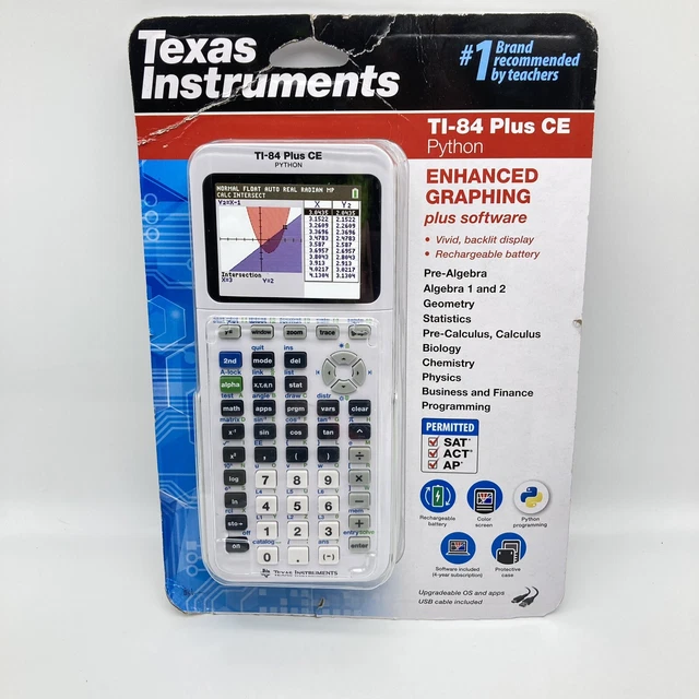 TEXAS INSTRUMENTS TI-84 Plus CE Python Enhanced Color Graphing ...