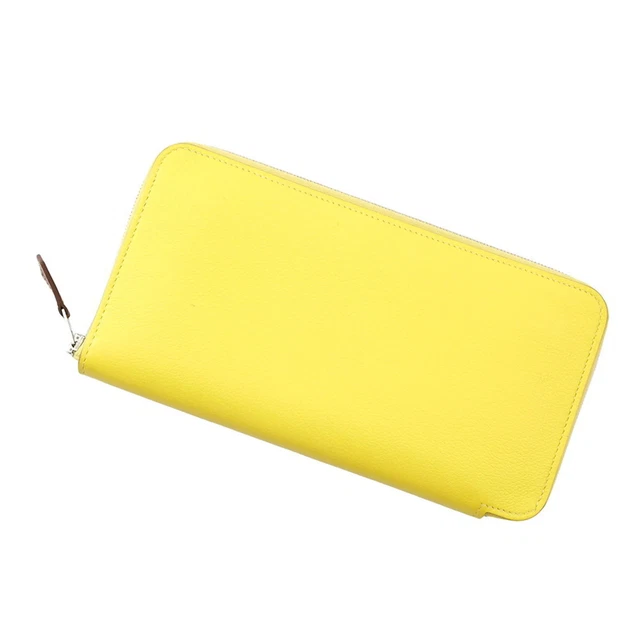 HERMES HERMÈS AZAP Long Silkin Lime Evercolor B Stamp Wallet £918.50 ...