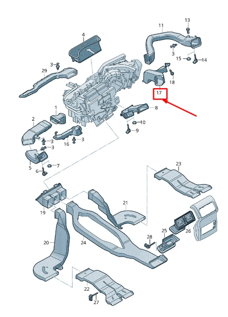 NEUF AUDI Q5 Fy Heater Duct Footwell Vent Rhd 80C819152 Original EUR 20 ...