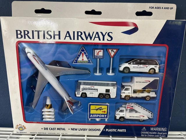 BRITISH AIRWAYS BA Diecast Metal Toy Playset Premier Portfolio NEW ...