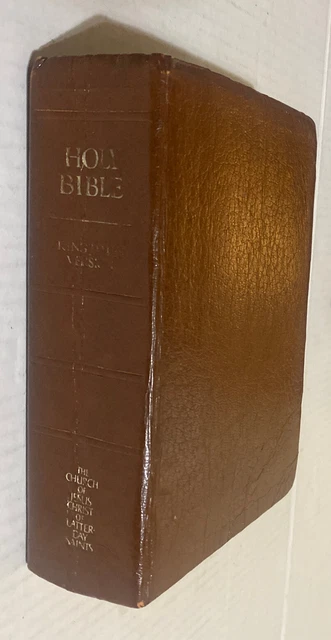 HOLY BIBLE LATTER Day Saints Mormon King James Version Leather Bound ...