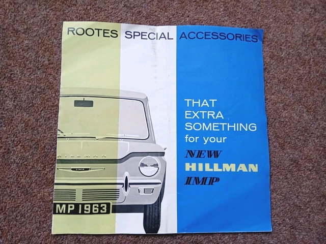 HILLMAN IMP ROOTES Special Accessories Brochure Leaflet 1963 Hillman ...