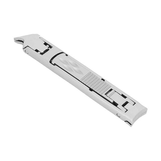 DOUBLE ENDED NAIL Clipper Ultra Thin Portable Foldable Stainless Steel ...
