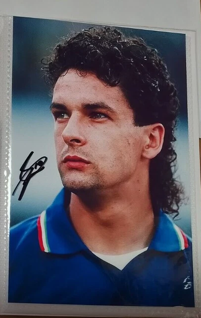 AUTOGRAMM ROBERTO BAGGIO Foto Hand Signed Autografoo Calcio No Card ...