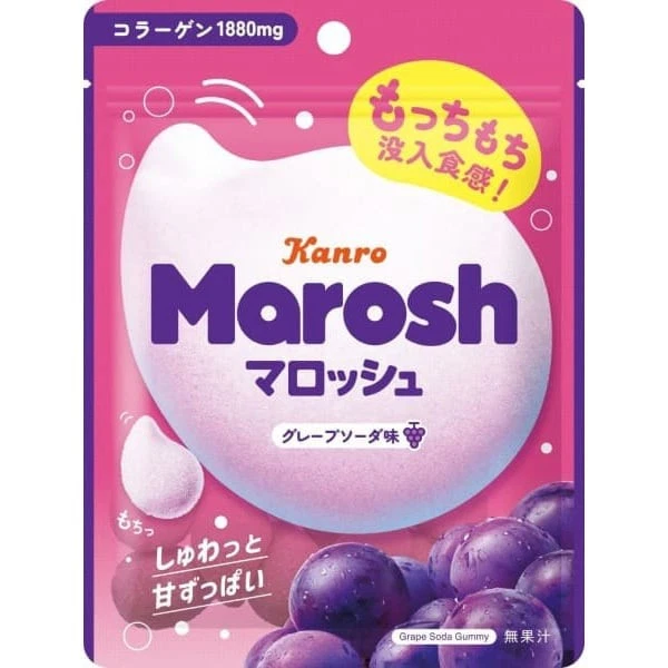 KANRO MAROSH GRAPE Soda Flavor 50g Mysterious Marshmallow Gummy Candy ...