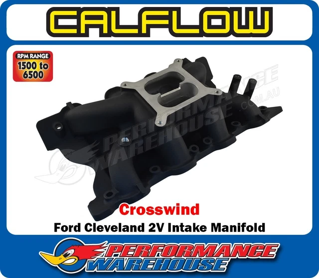 CROSSWIND FORD CLEVELAND 351C Dual-Plane Intake Manifold, Street, Black ...