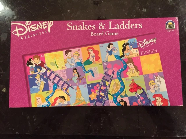 DISNEY PRINCESS SNAKES & Ladders Board Game By Crown £24.24 - PicClick UK