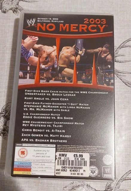 NO MERCY 2003 WWF VHS Video Tape Silver Vision Vintage Wrestling old undertaker £9.99 - PicClick UK