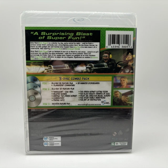 *SEALED* THE GREEN HORNET Blu-Ray 3-Disc Combo Pack 2011 (Blu-Ray, 3D ...