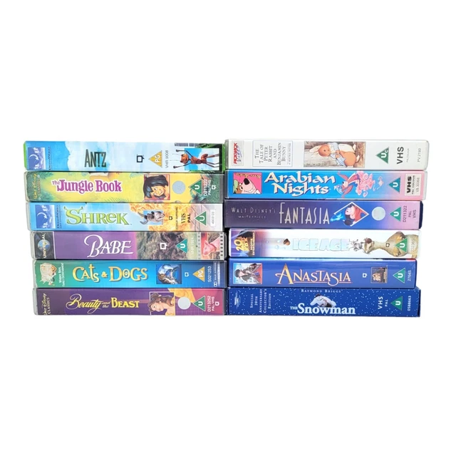 12 X DISNEY & ChildrFilm VHS Video Tape Lot, Bundle Peter Rabbit ...