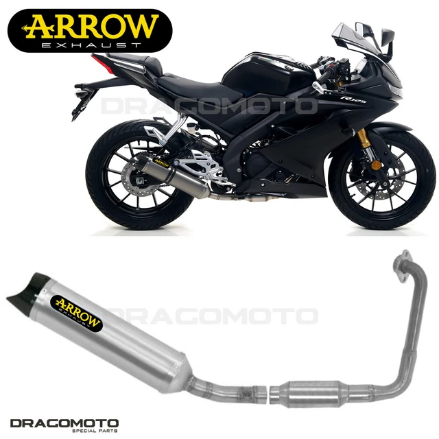 YAMAHA MT-125 2021-2022 Scarico Completo FRECCIA THUNDER Titanio CC Kat ...