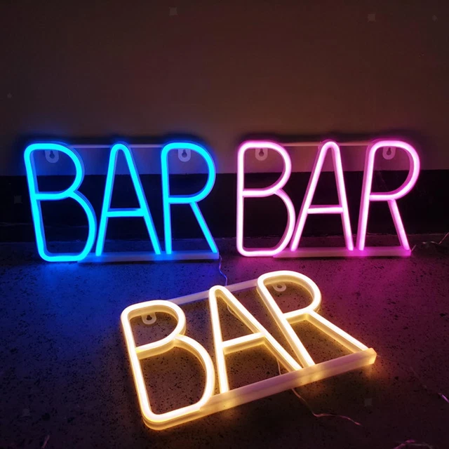 LETTERS LAMP ILLUMINATED Bar Sign Hangable Light up Signs Light up ...