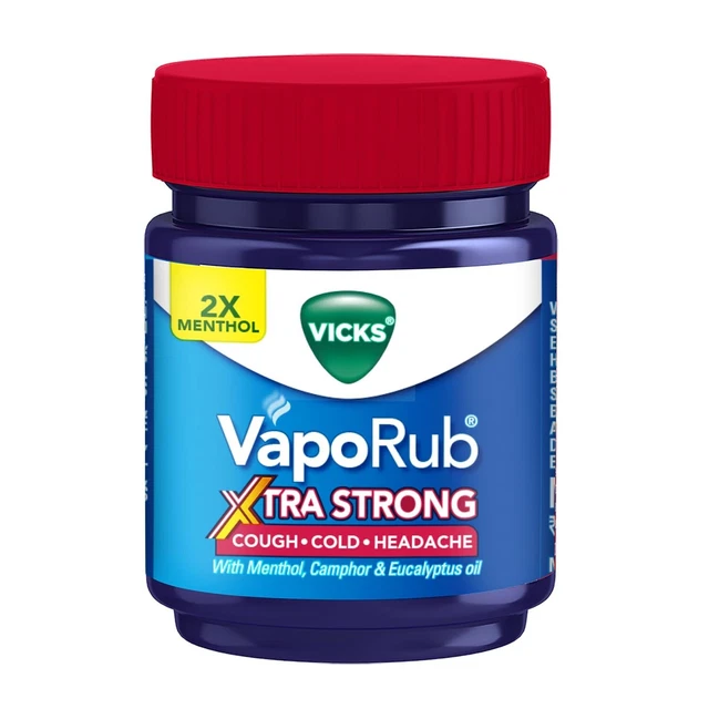 VICKS VAPORUB XTRA Stark Für Kalt Husten Blockiert Nase Kopfschmerzen ...