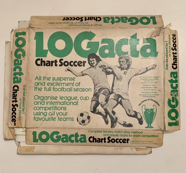LOGACTA CHART SOCCER 1970s Dice Game Rare Original Boxed Incomplete see ...