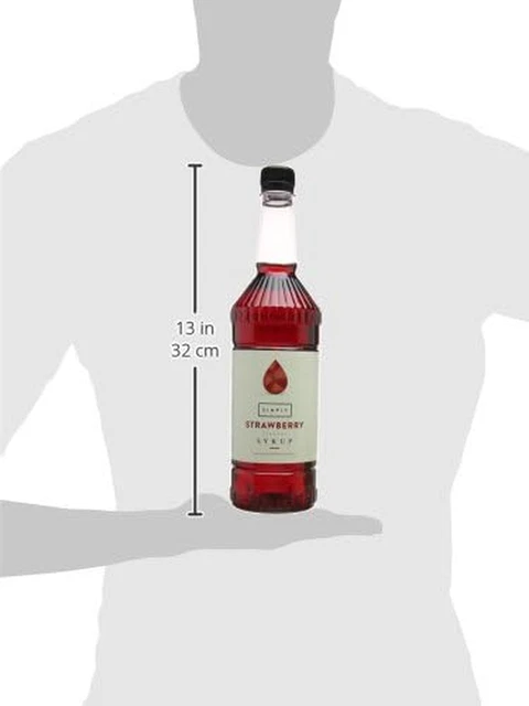 STRAWBERRY SYRUP 1 Litre, Alcohol Free, Gluten Free, No Artificial ...