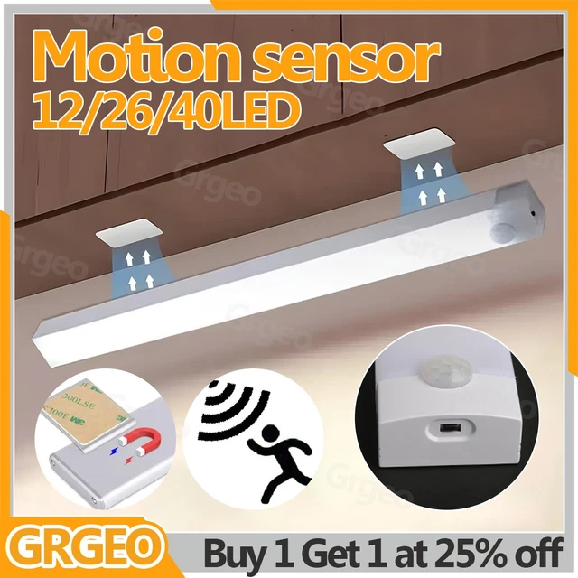 WIRELESS MOTION SENSOR Under Cabinet Closet Light Kitchen Counter LED ...