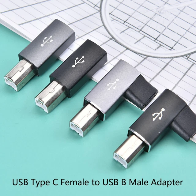 USB TYPE C Female to USB B Male Adapter for Scanner Printer Converter ...