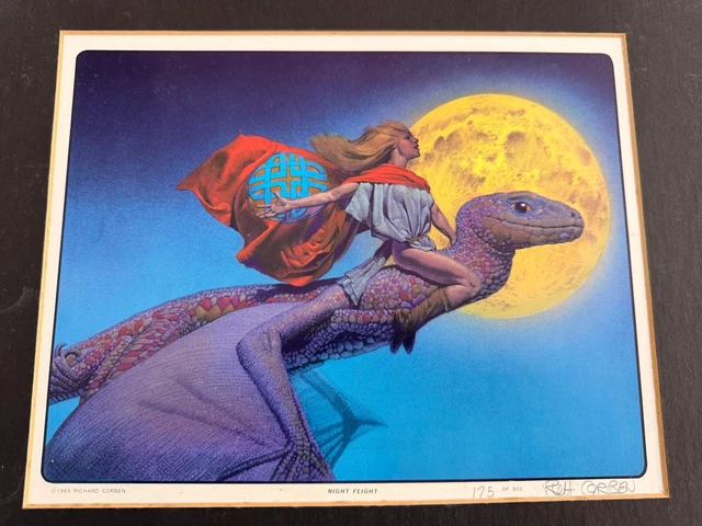 TIRAGE SIGNÉ &NIGHT Flight" par Richard Corben 1985 — Édition limitée ...