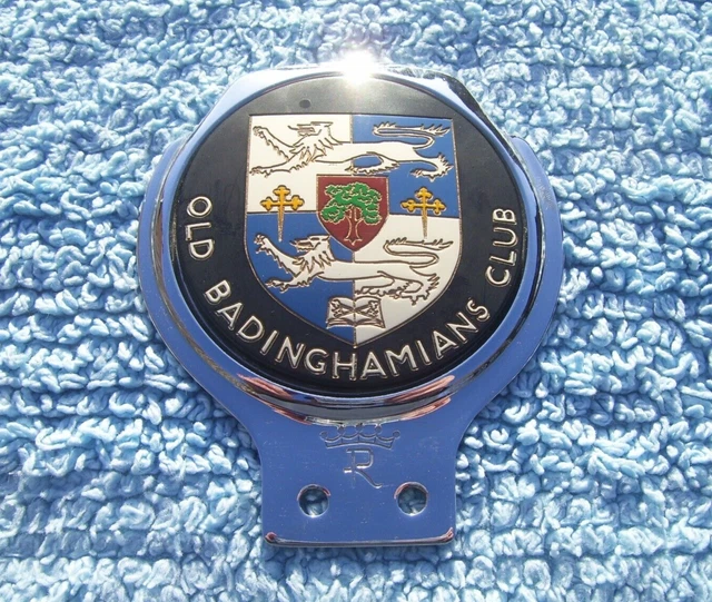 VINTAGE 1960S BADINGHAM COLLEGE CAR BADGE ~OLD BADINGHAMIANS CLUB ...