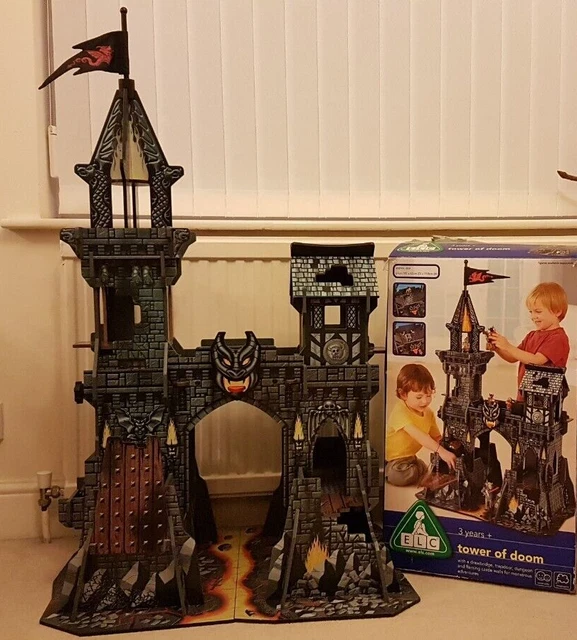 EARLY LEARNING CENTRE Tower Of Doom ELC Wooden Castle with Dungeon £25. ...
