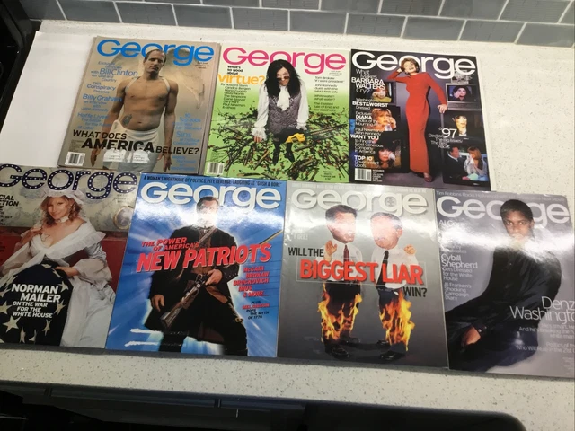 GEORGE MAGAZINE LOT 7 Issues Denzel Stern Harrelson Streisand £99.19 ...