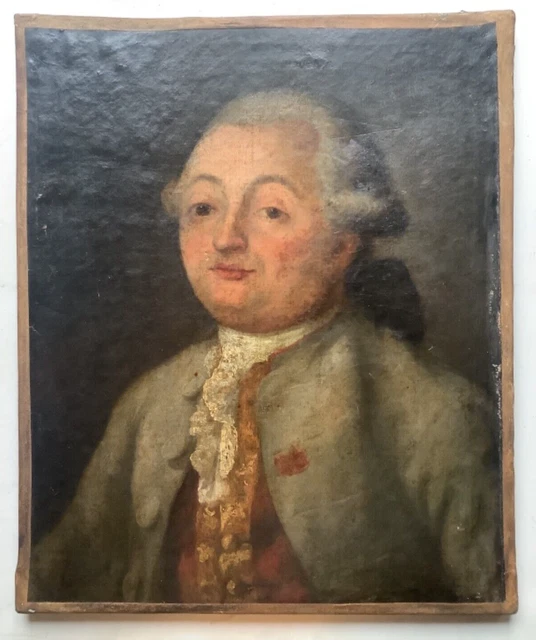 18TH CENTURY PORTRAIT LOUIS XVI ROYALTY KING OF FRENCH OIL CANVAS ...