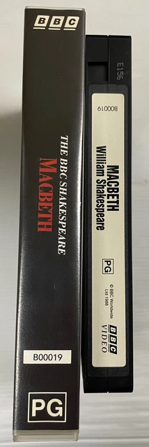 MACBETH BBC SHAKESPEARE VHS Video Cassette Tape PAL PG 1988 Clear Small ...