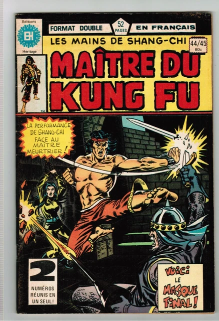 FRENCH COMIC FRANÇAIS EDITION HÉRITAGE MAITRE KUNG FU # 44 / 45 nov21 ...