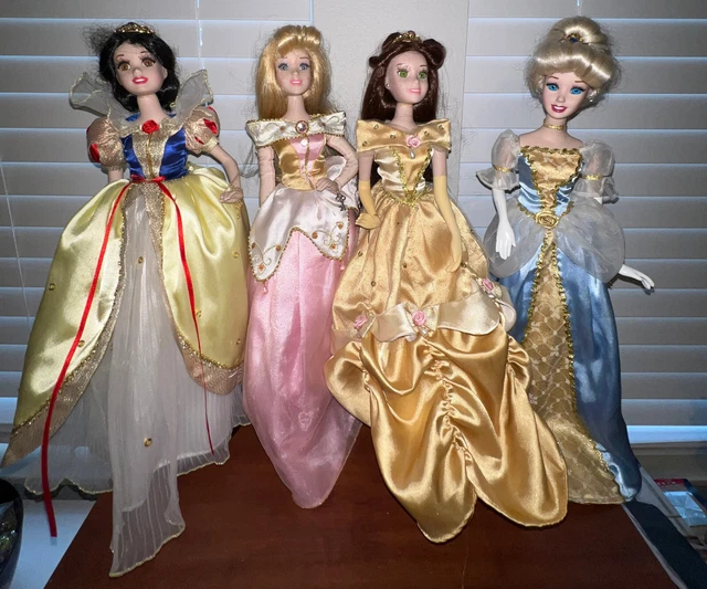 DISNEY PRINCESS PORCELAIN Dolls--RARE--Vintage Key Collection w/ Stands ...