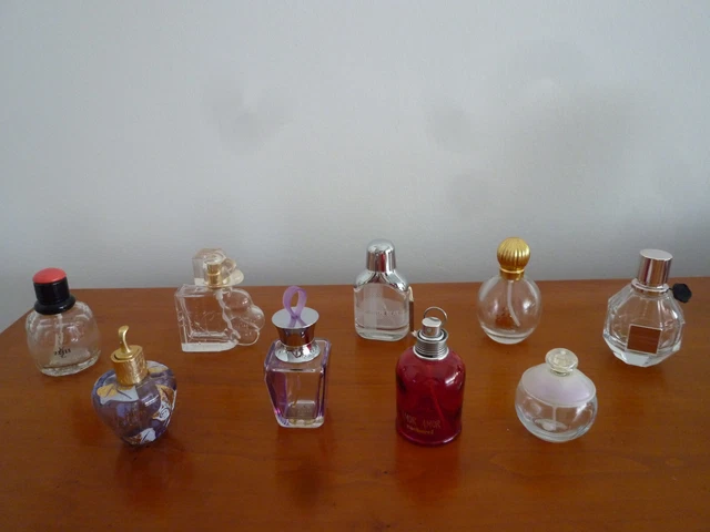 LOT 9 FLACONS Parfum Vides. Cacharel. Lolita Lempicka.lanvin.chipie ...