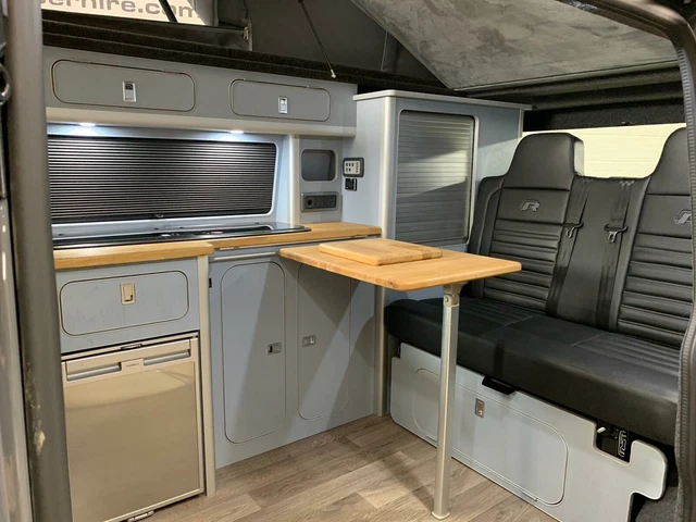 VW T5/T6 LIGHTWEIGHT ply furniture Campervan units painted Denim Blue ...