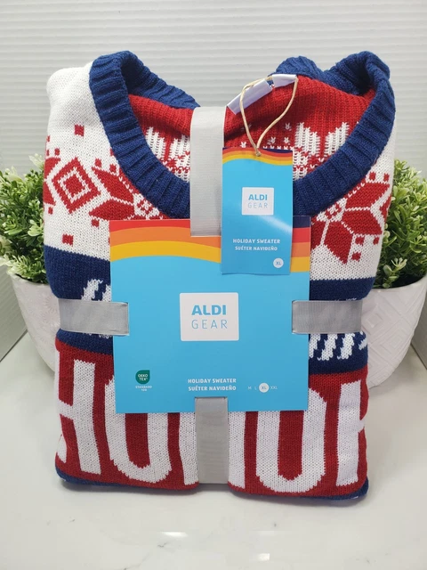 ALDI GEAR 2025 Christmas Holiday Sweater HOHOHO 🎄🎁 Size XL Chest 46-48 ...