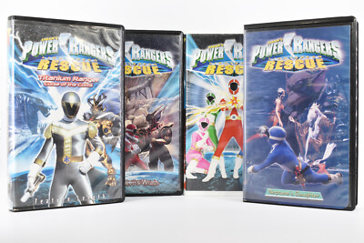 POWER RANGERS LIGHTSPEED Rescue Feature Length 4 VHS Lot Clamshell 2001 ...