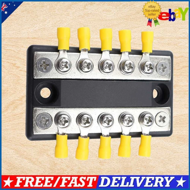 10-WAY 20-WAY BUSBAR Terminal Block 100A Busbar Power Case M4 for Auto ...
