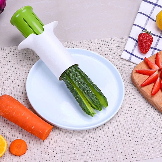 CUCUMBER CARROT SLICER Vegetable Strawberry Slicer Splitter Cutter £9. ...