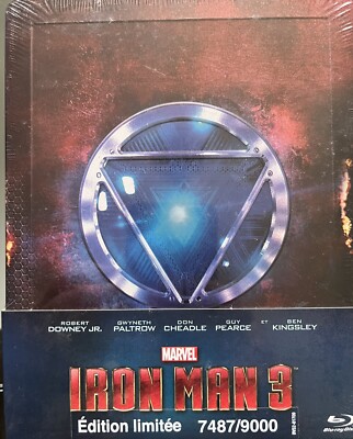 &IRON MAN 3& Blu-Ray Steelbook Limited Edition Numbered 9000 Ex New ...