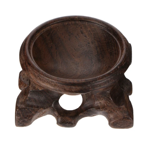 4 5CM CRYSTAL Stand Wood Base Black Sandalwood Display Holder £8.49 ...