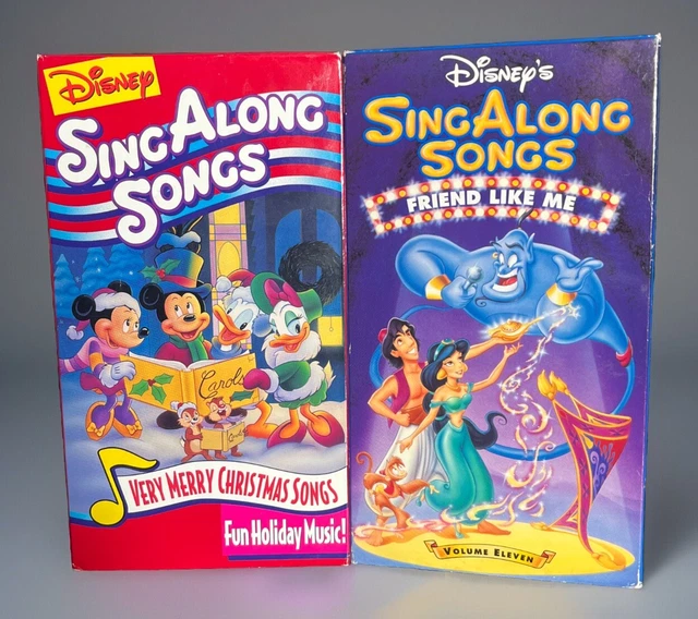 DISNEYS SING ALONG Songs VHS Lot Bundle - Very Merry Christmas & Friend ...